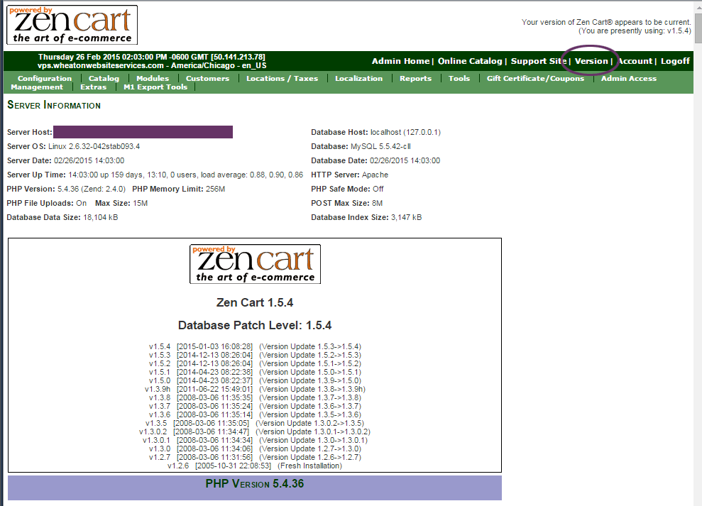 What Version of Zen Cart am I Using? – Website Design and Development ...